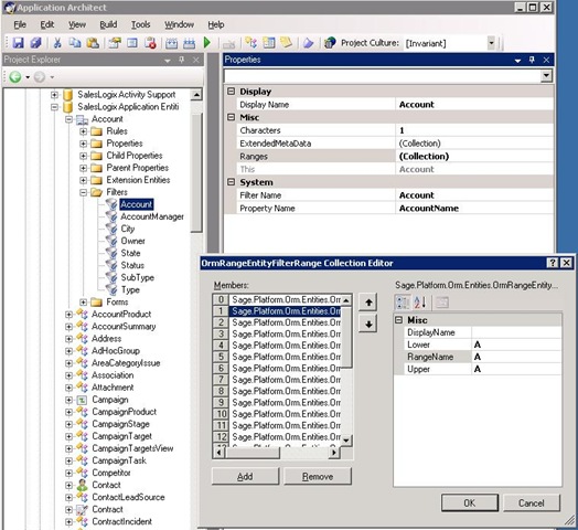 SalesLogix 7.5.1 Web Client – Filters | Customer FX